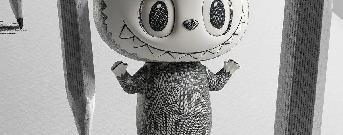 MEGA LABUBU 1000% Sketch - POP MART (Singapore)