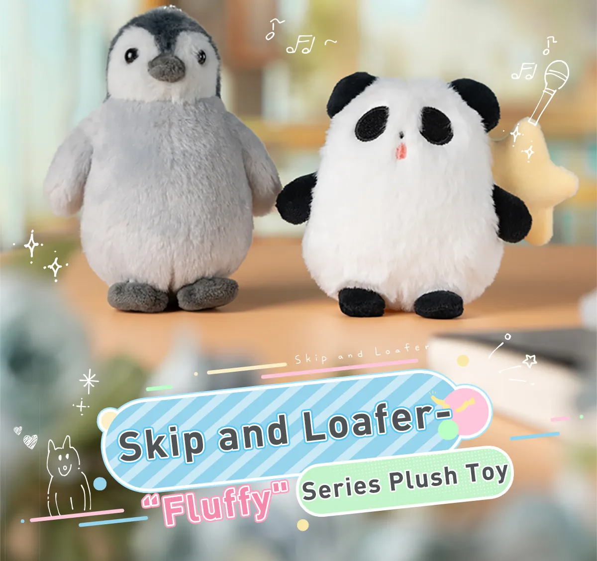 Skip and Loafer-Fluffy Series Plush Toy - POP MART (Malaysia)