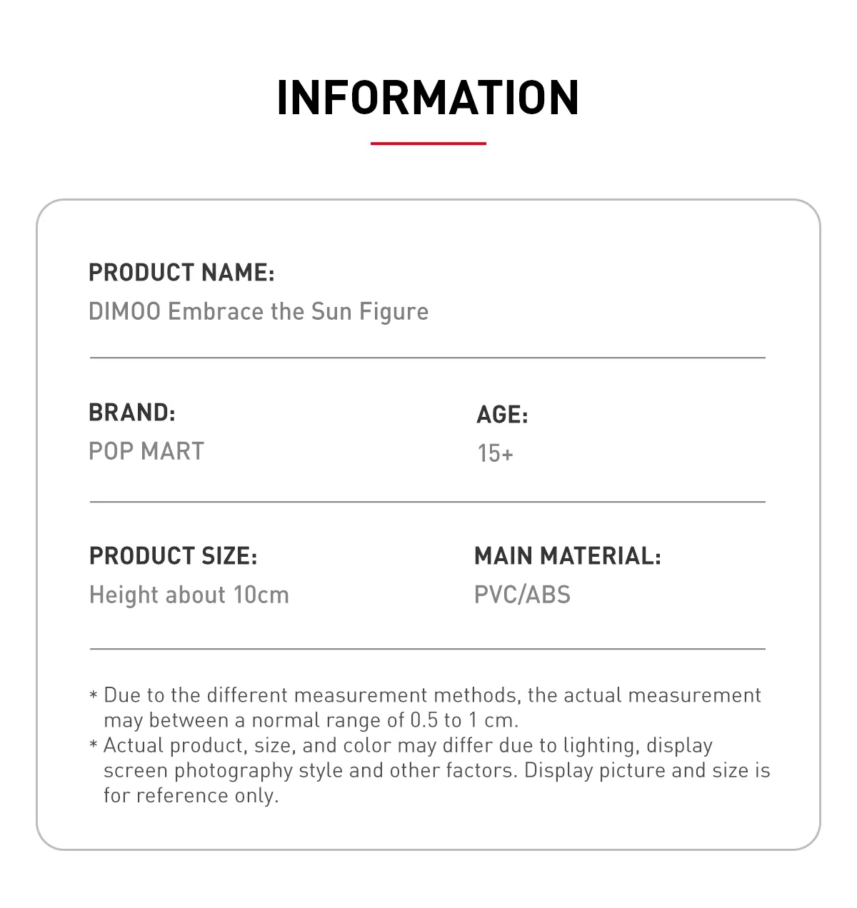 DIMOO拥抱太阳手办 - POP MART (Australia)