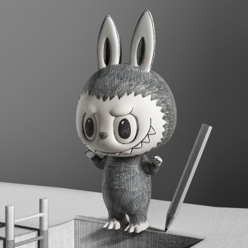 MEGA LABUBU 400% Sketch - POP MART (Netherlands)