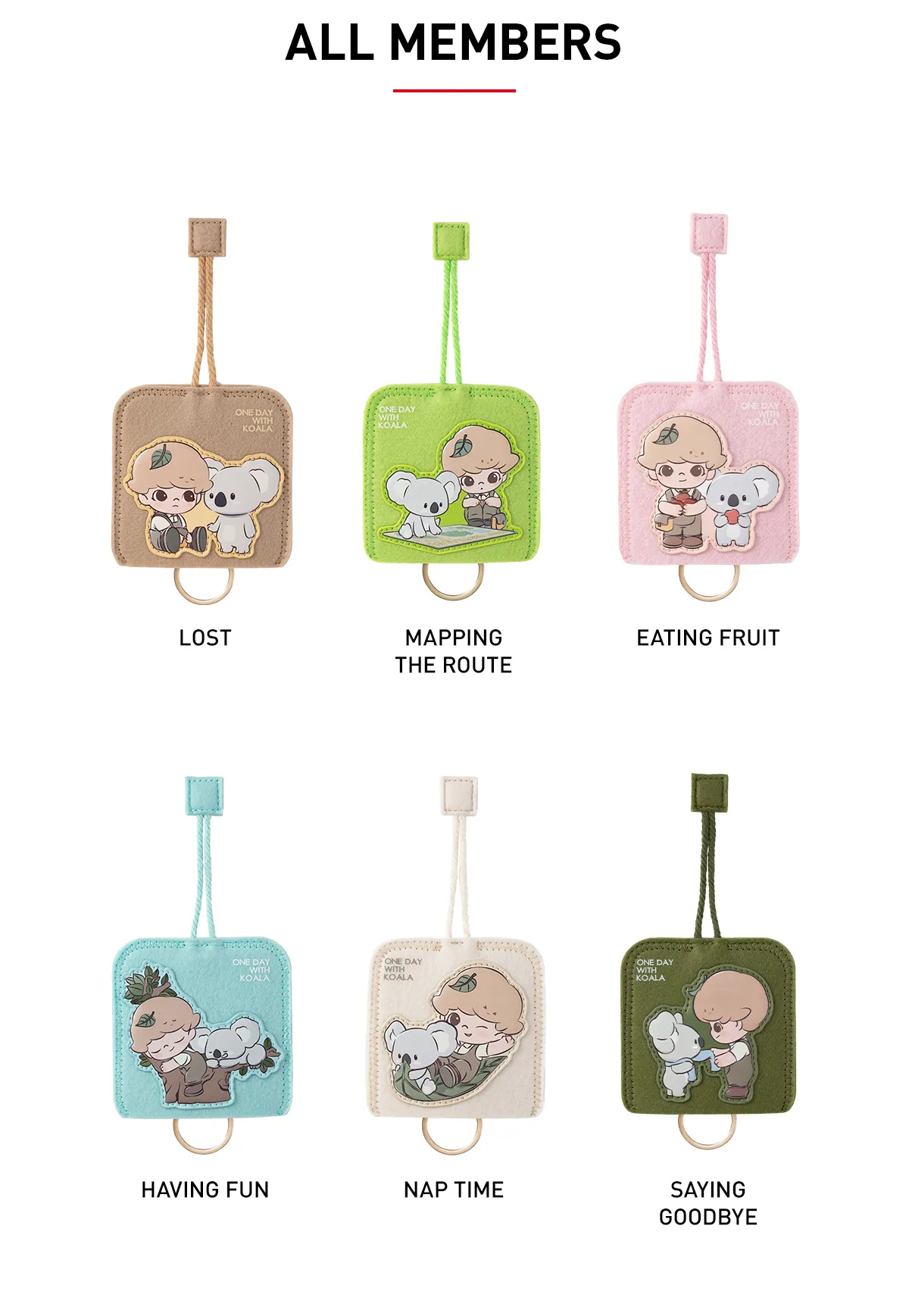 DIMOO ONE DAY WITH KOALA SERIES-Key Case Blind Box - POP MART (South Korea)