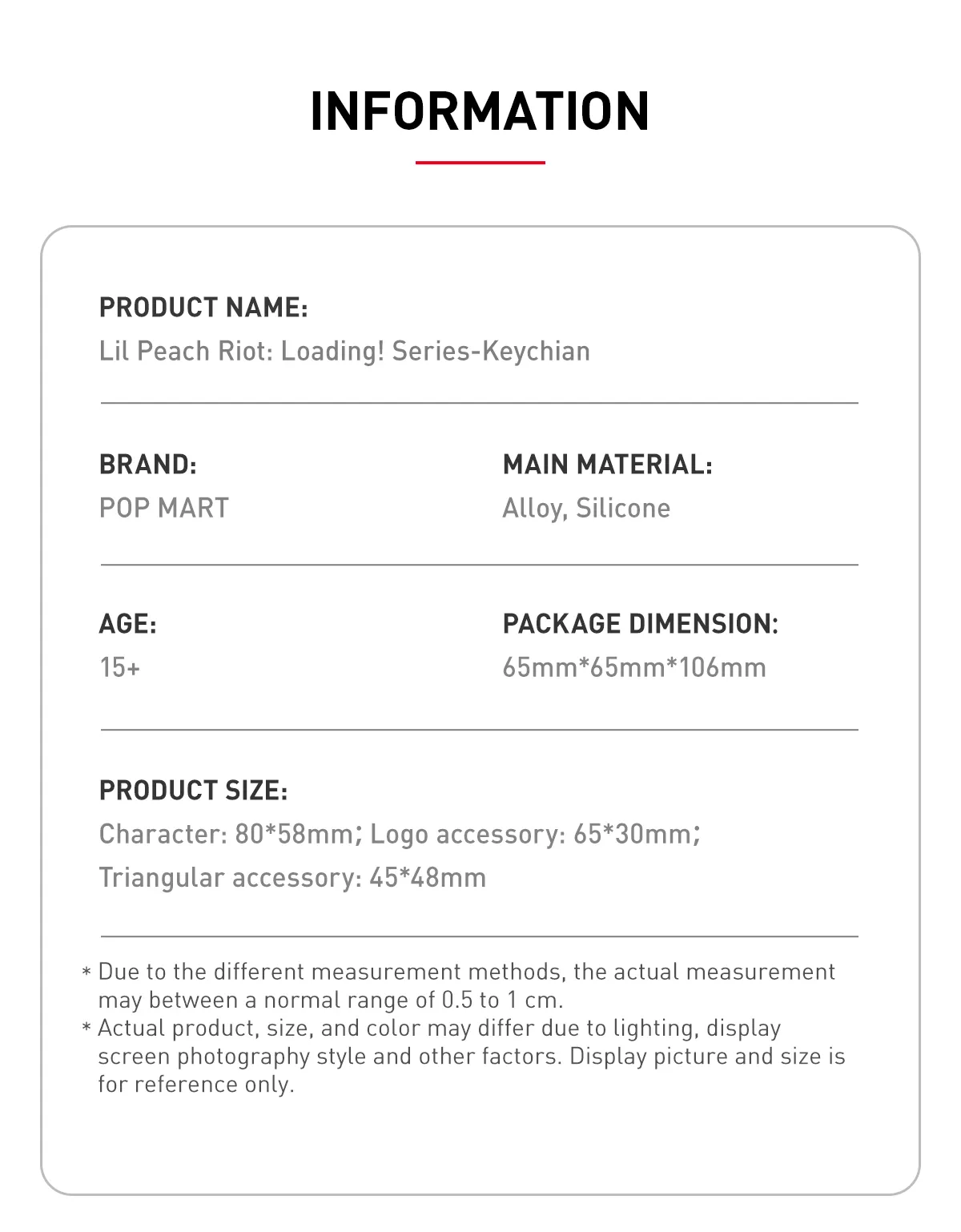 Lil Peach Riot：Loading! Series-Keychain - POP MART (Malaysia)