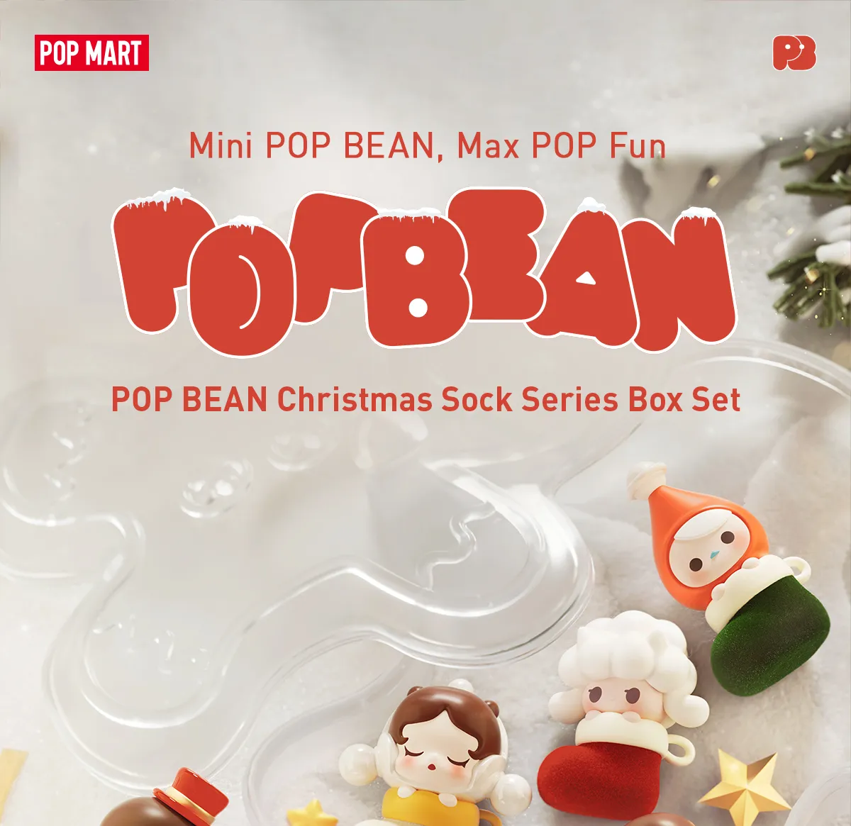 POP BEAN Christmas Sock Series Box Set - POP MART (Japan)