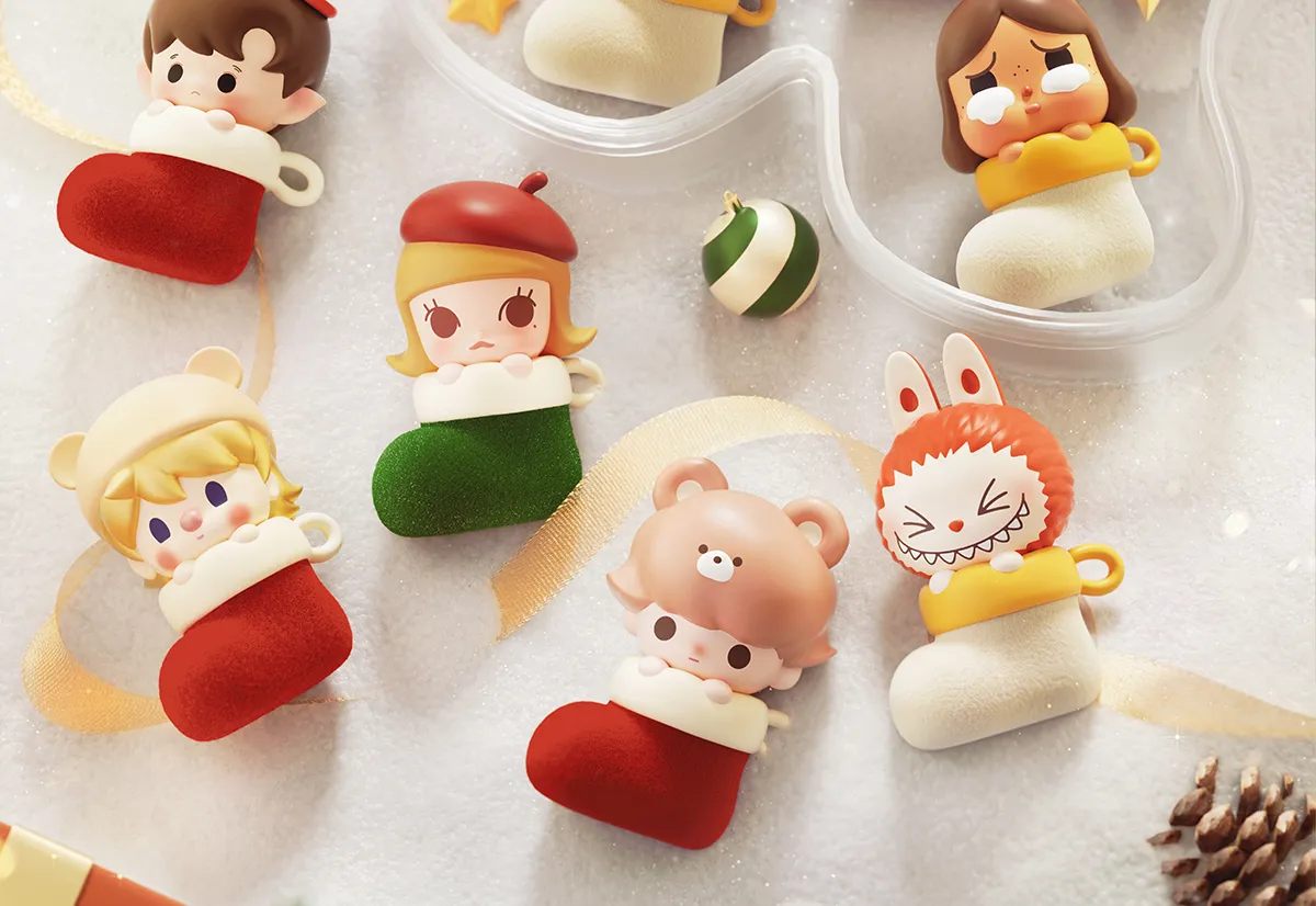 POP BEAN Christmas Sock Series Box Set - POP MART (Japan)