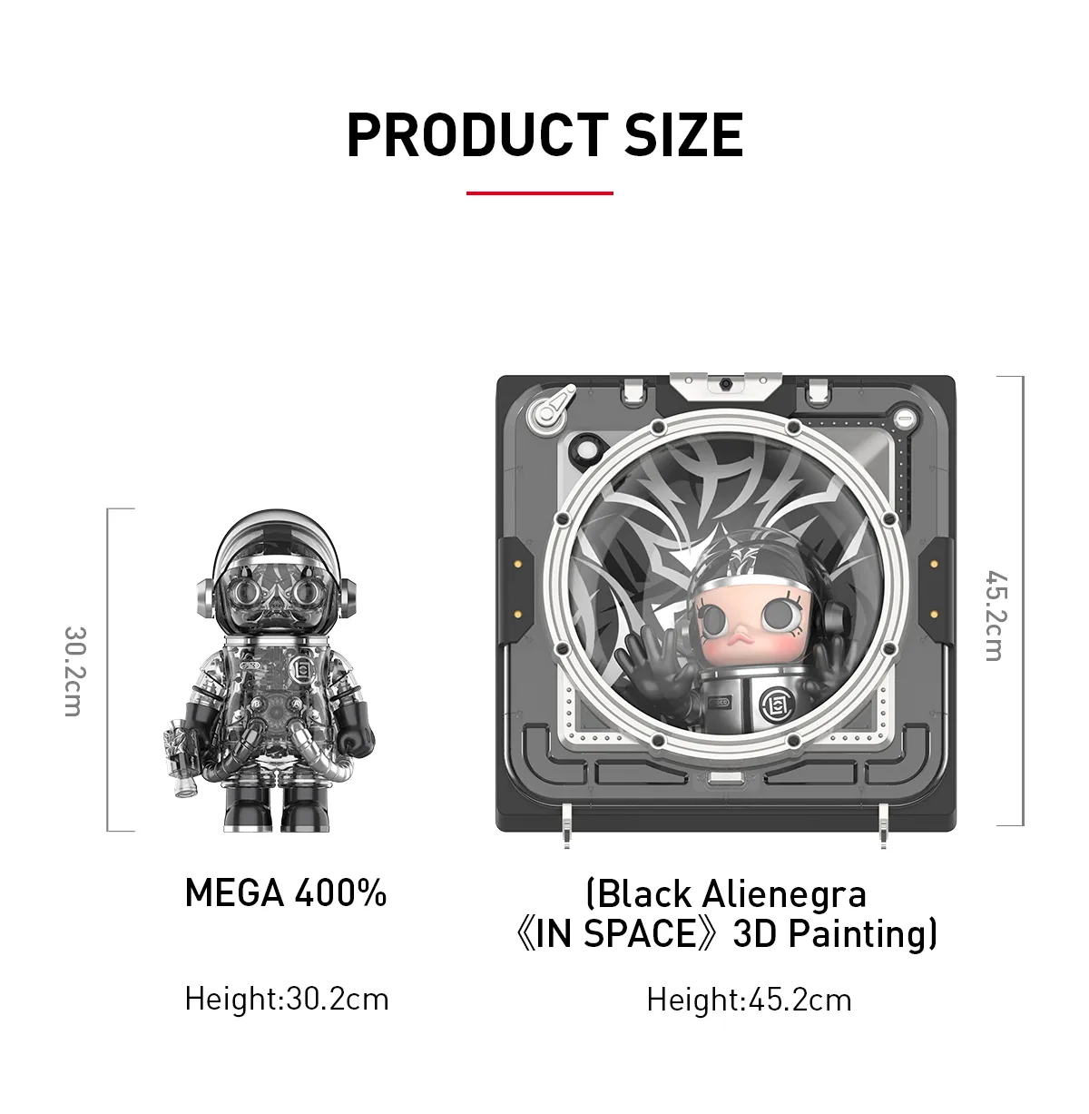 MEGA SPACE MOLLY 400% CLOT-Black Alienegra Set - POP MART (Philippines)