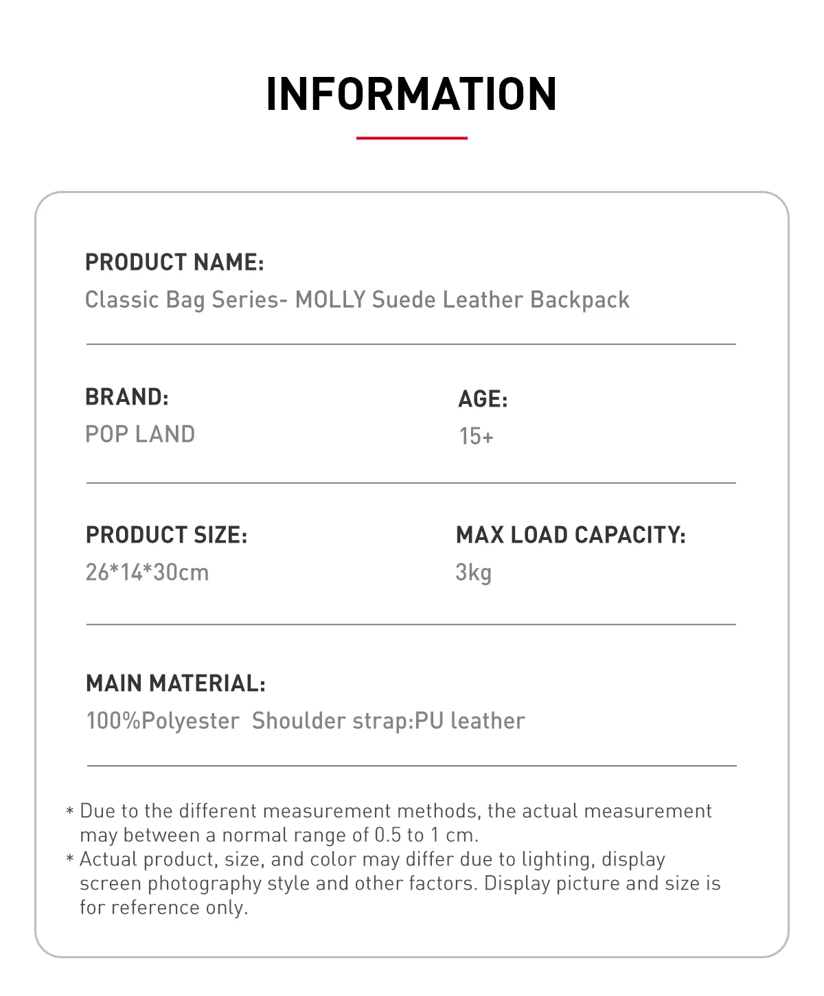 Classic Bag Series- MOLLY Suede Leather Backpack - POP MART (Japan)