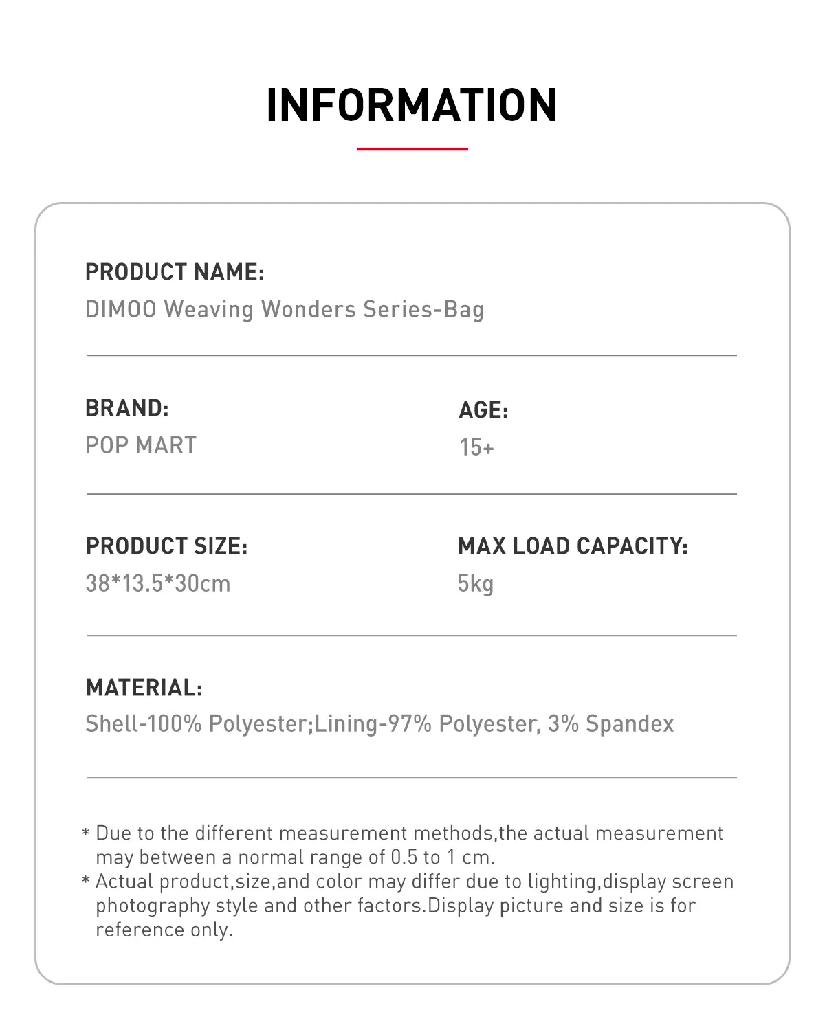 DIMOO Weaving Wonders Series-Bag - POP MART (Singapore)