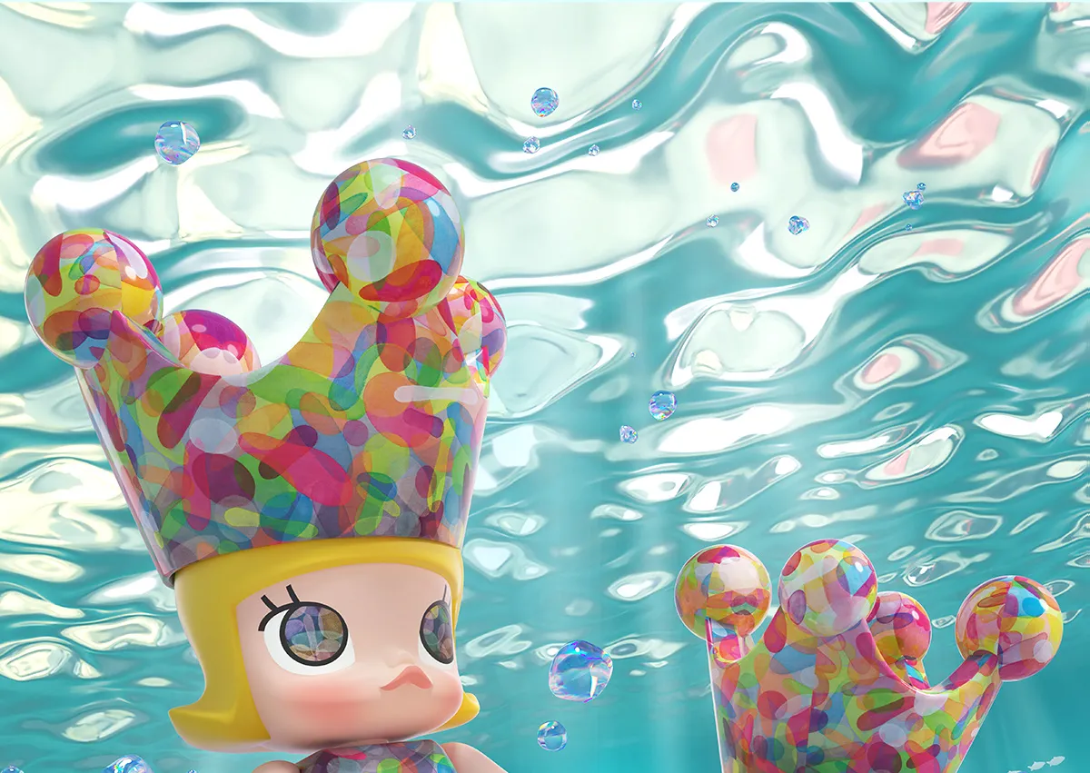 MEGA ROYAL MOLLY 1000% Huang Yuxing-Bubbles - POP MART (Singapore)
