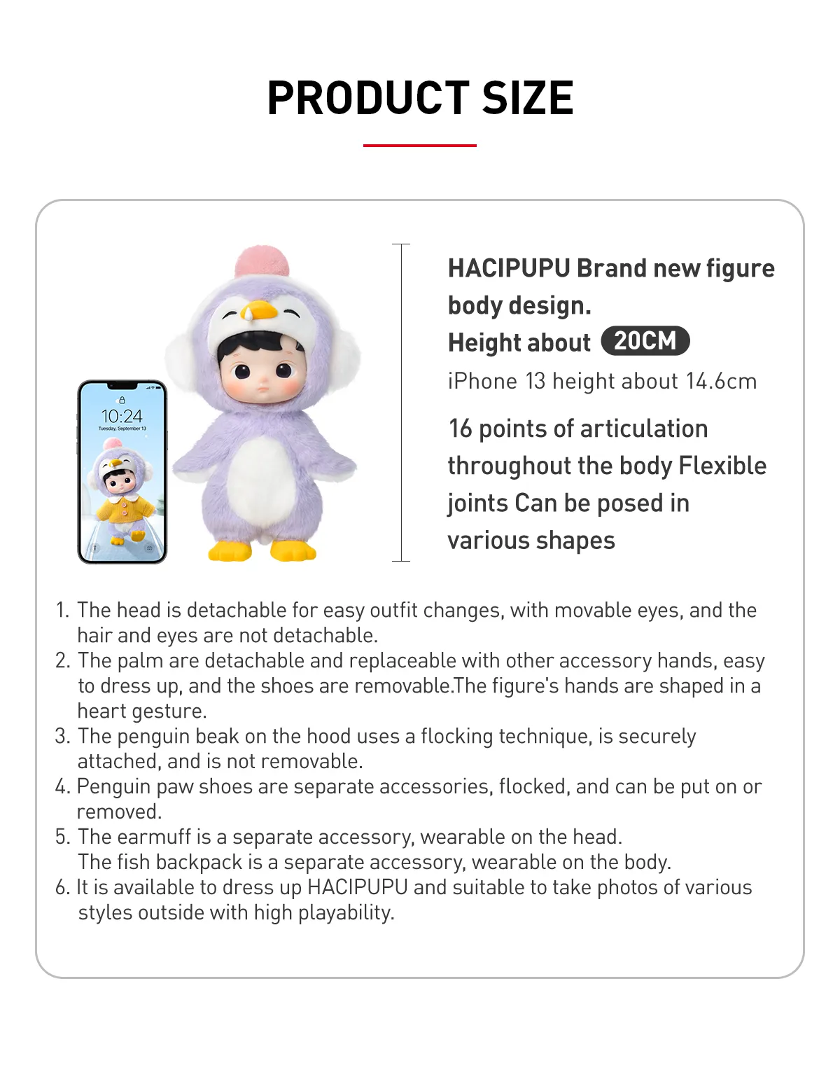 HACIPUPU Penguin 1/8 Action Figure - POP MART (Brazil)