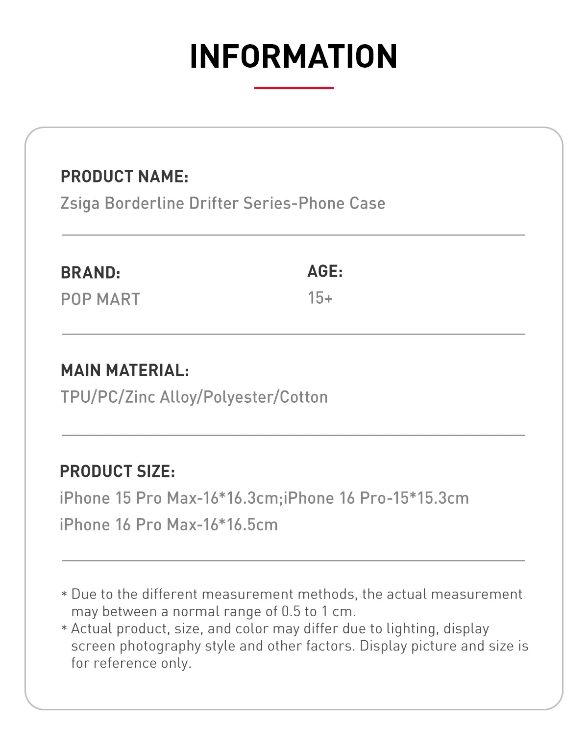 Zsiga Borderline Drifter Series-Phone Case - POP MART (Malaysia)