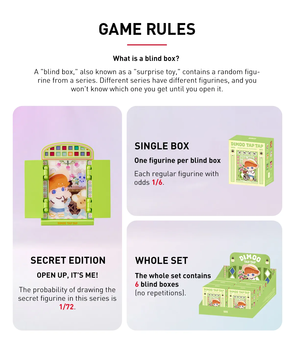 DIMOO TAP TAP SERIES-Fridge Magnet Blind Box - POP MART (Australia)