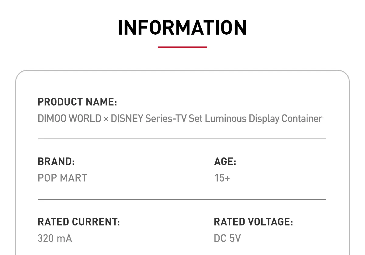 DIMOO WORLD × DISNEY Series-TV Set Luminous Display Container - POP ...