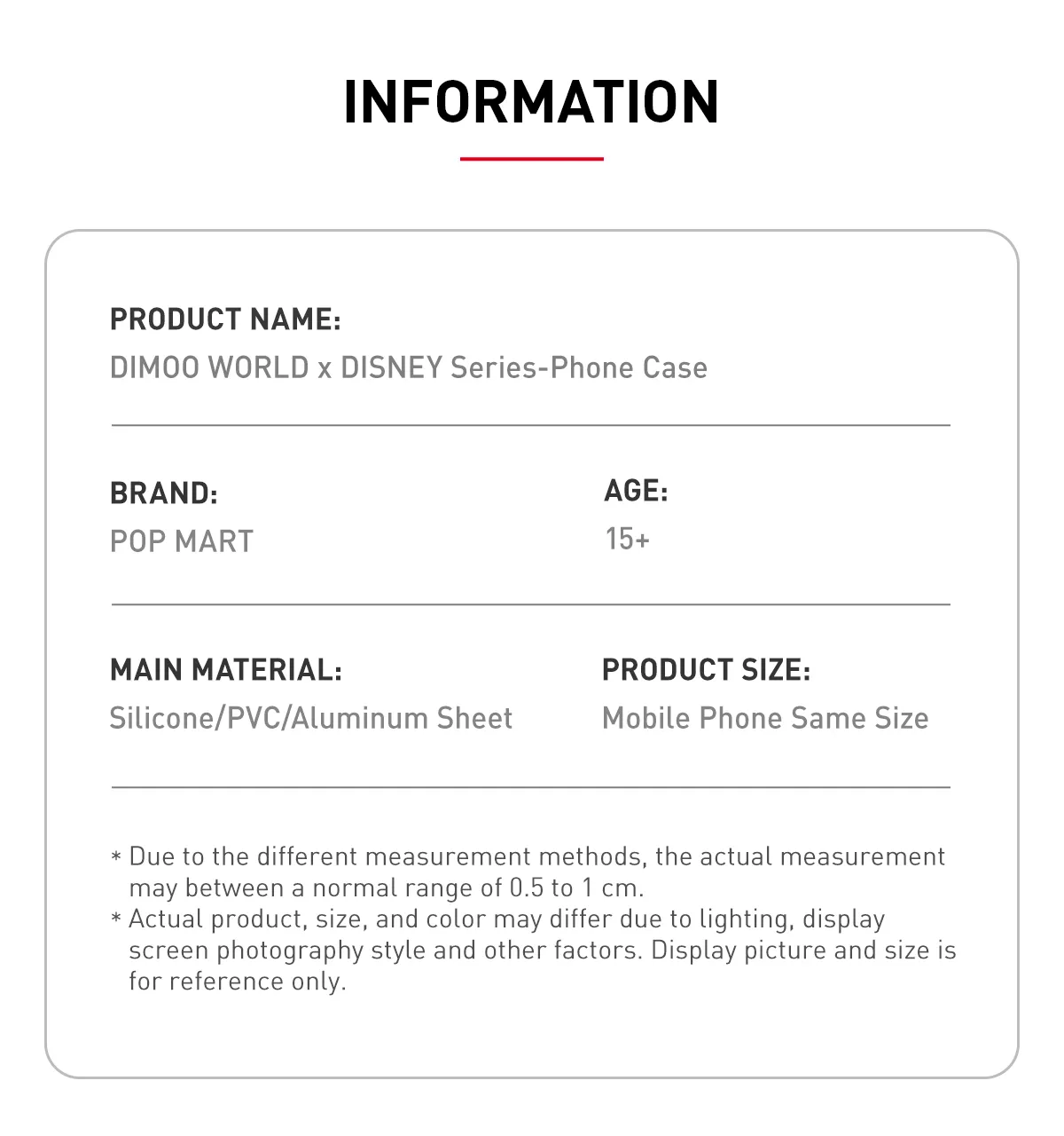 DIMOO WORLD × DISNEY Series-Phone Case - POP MART (Japan)