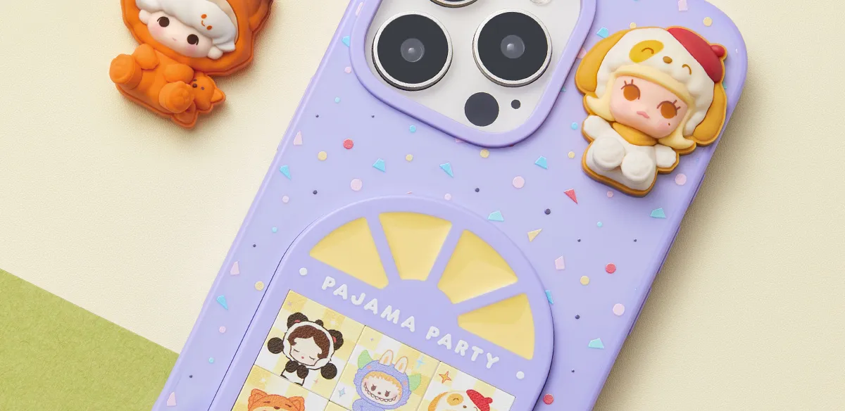 POP BEAN Pajama Party sliding hole phone case - POP MART (United Kingdom)