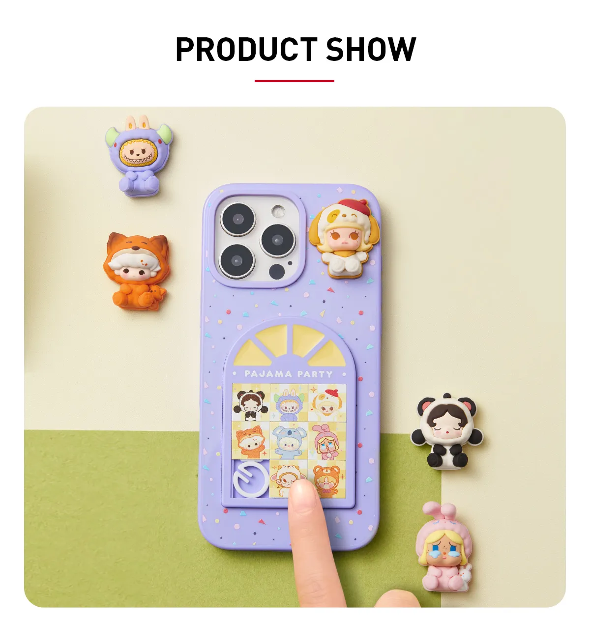 POP BEAN Pajama Party sliding hole phone case - POP MART (Singapore)