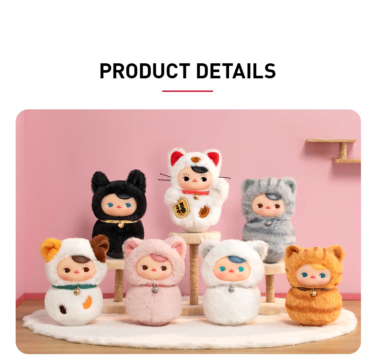 PUCKY Roly-Poly Kitty Series-Vinyl Plush Blind Box - POP MART (Singapore)