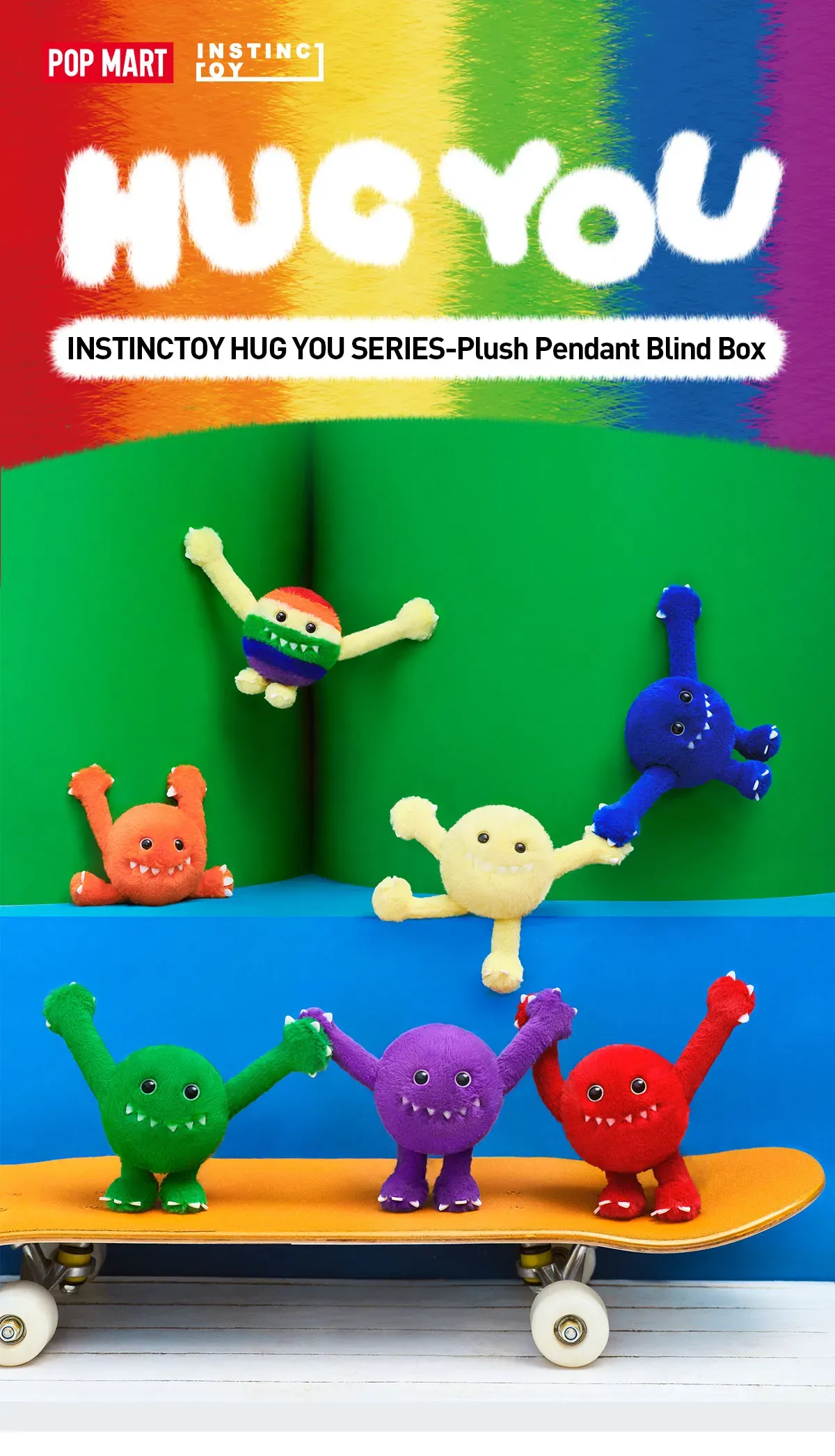 INSTINCTOY HUG YOU SERIES-Plush Pendant Blind Box - POP MART (Philippines)