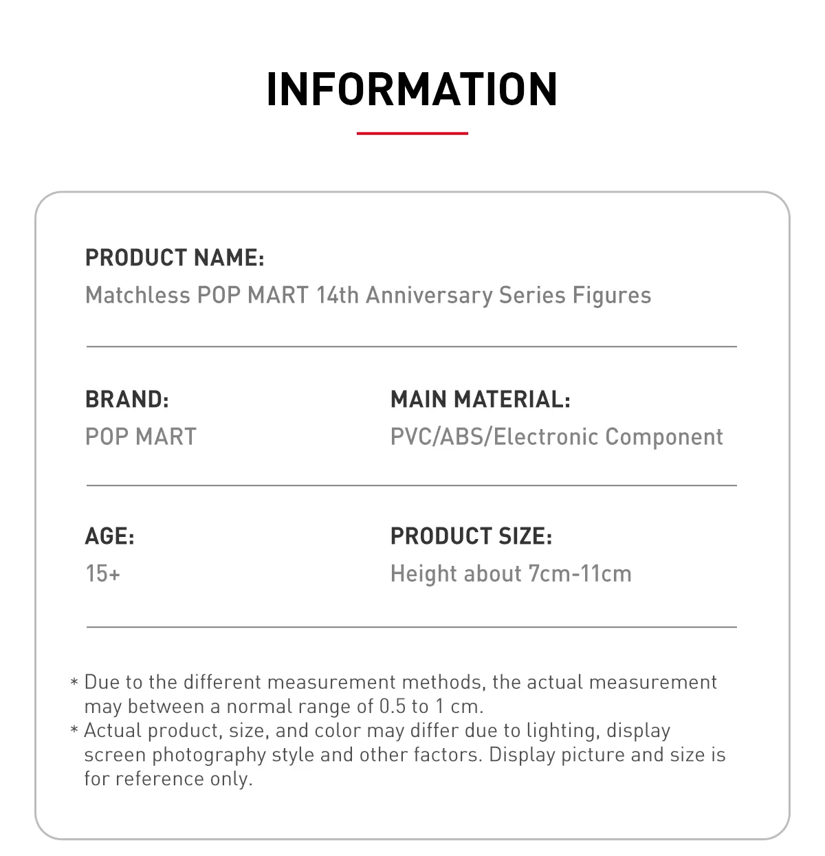 Matchless POP MART 14th Anniversary Series Figures - POP MART (Singapore)