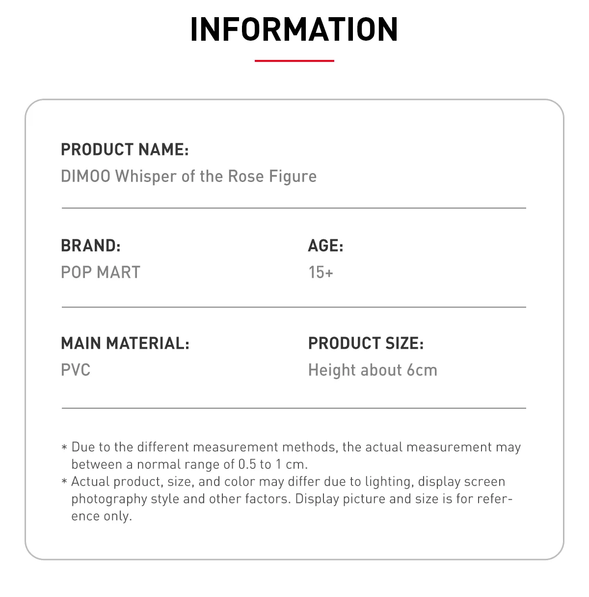 DIMOO Whisper of the Rose Figure - POP MART (Australia)