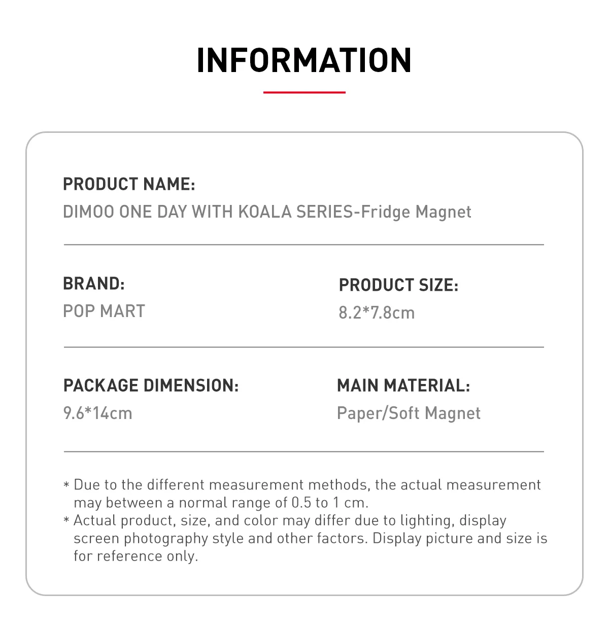 DIMOO ONE DAY WITH KOALA-Fridge Magnet Blind Box - POP MART (Australia)