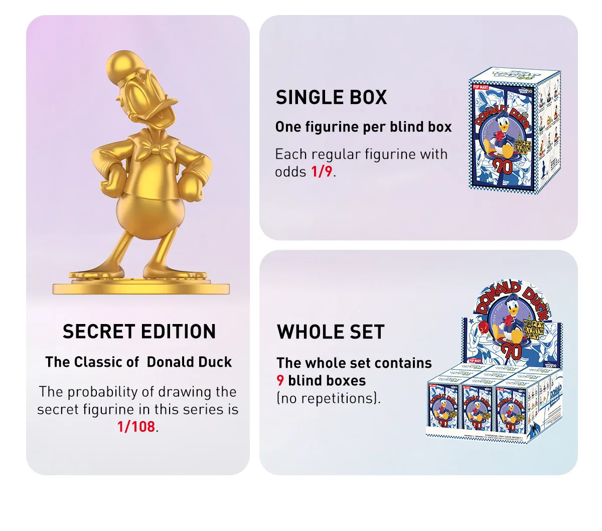 Disney Donald Duck 90th Anniversary Series Figures - POP MART (Singapore)