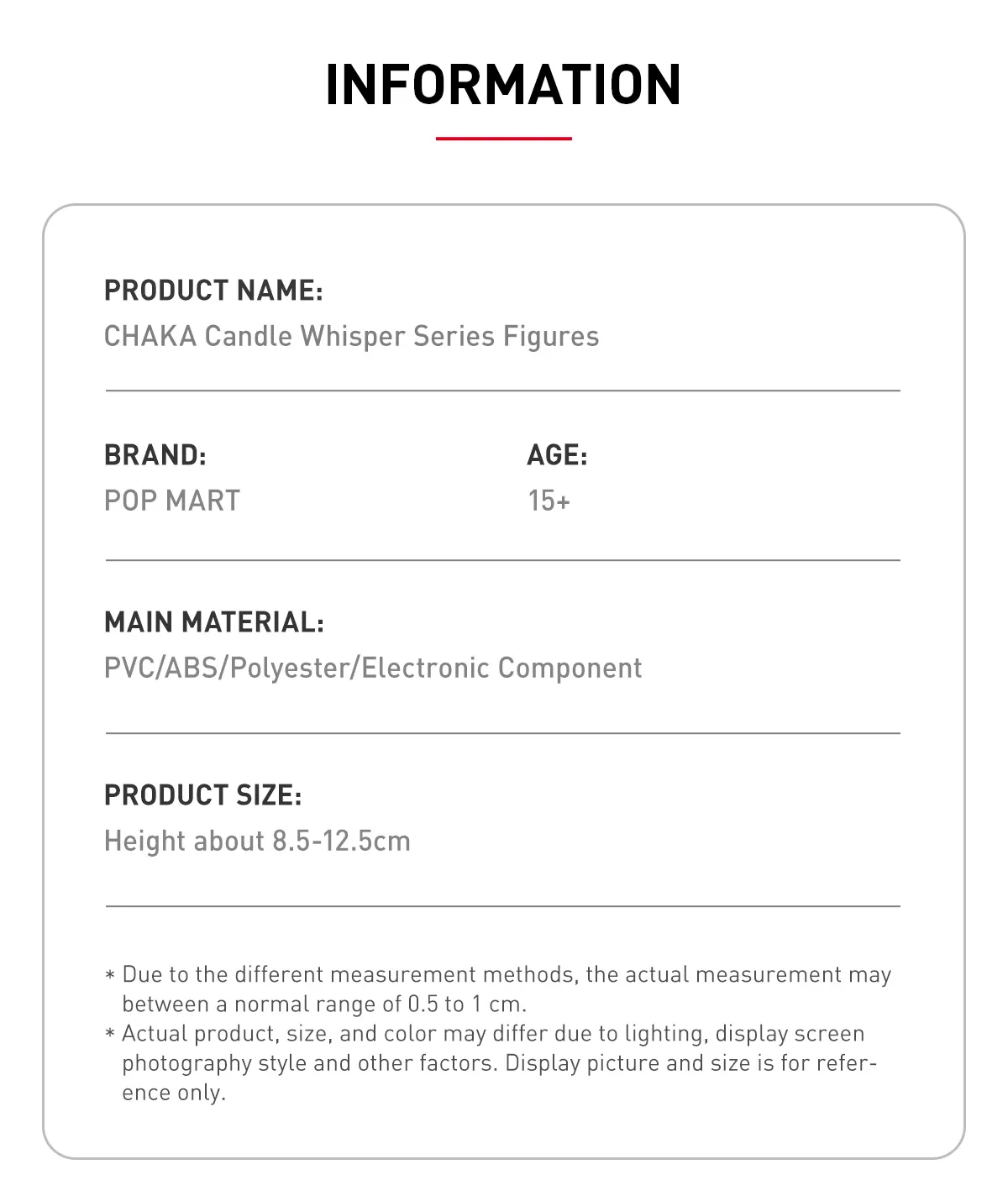 CHAKA Candle Whisper Series Figures - POP MART (Australia)