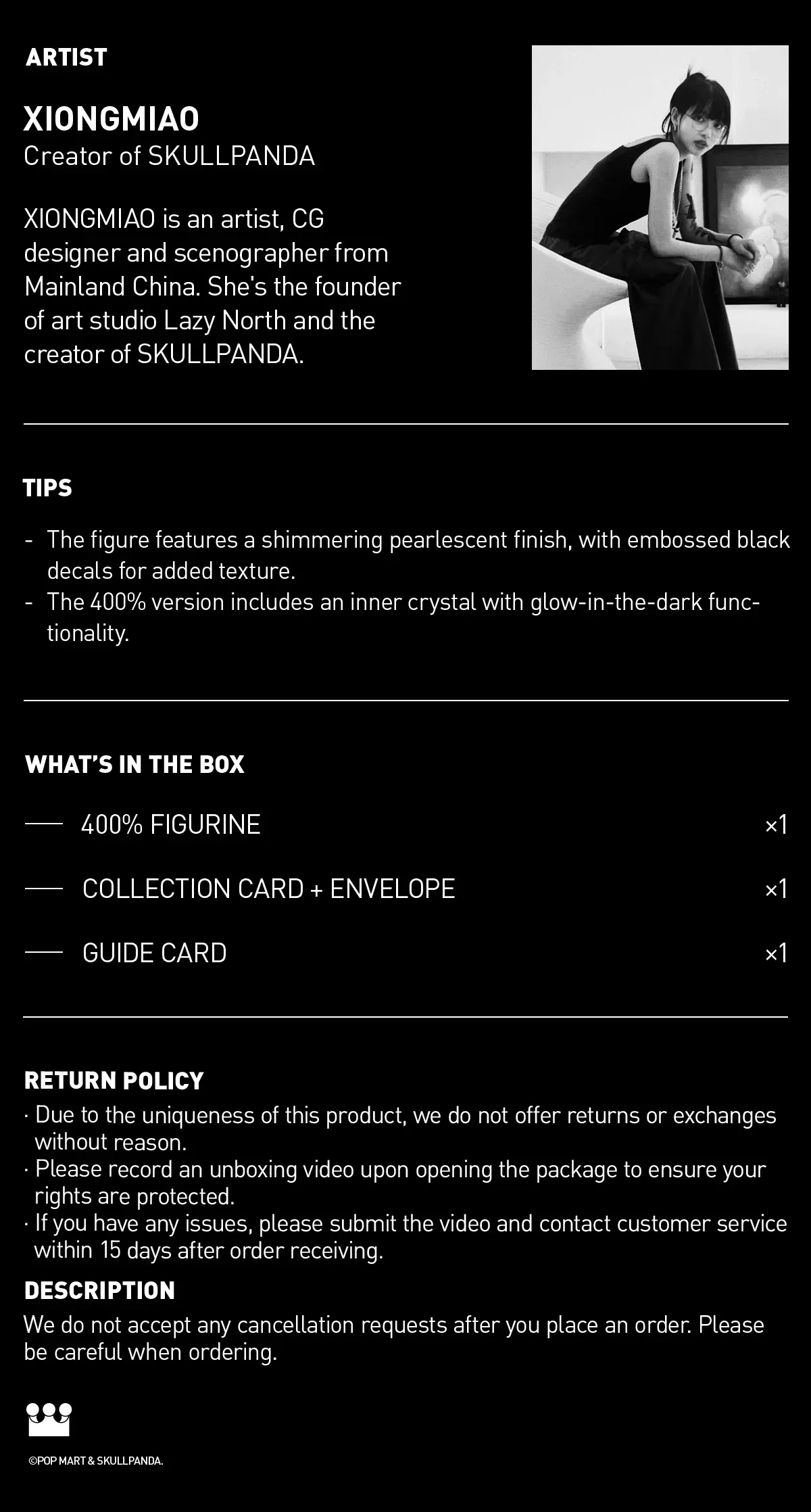 MEGA α SKULLPANDA 400% RED CRYSTAL - POP MART (Japan)