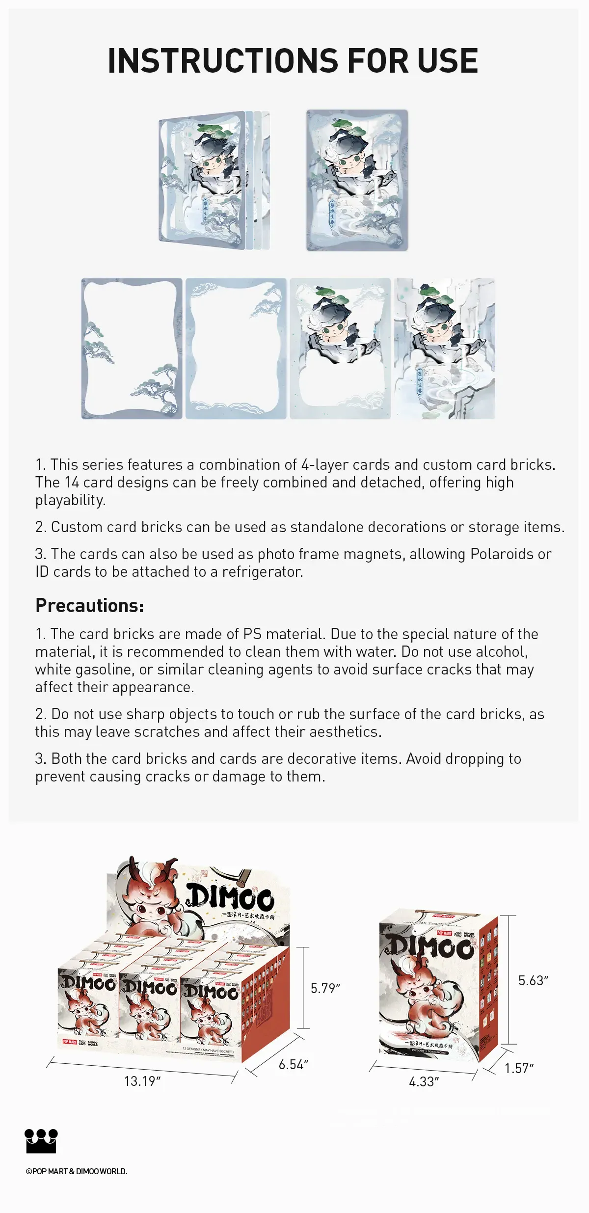 DIMOO Stories in the Cup Series Figures Art Collection Cards - POP MART ...