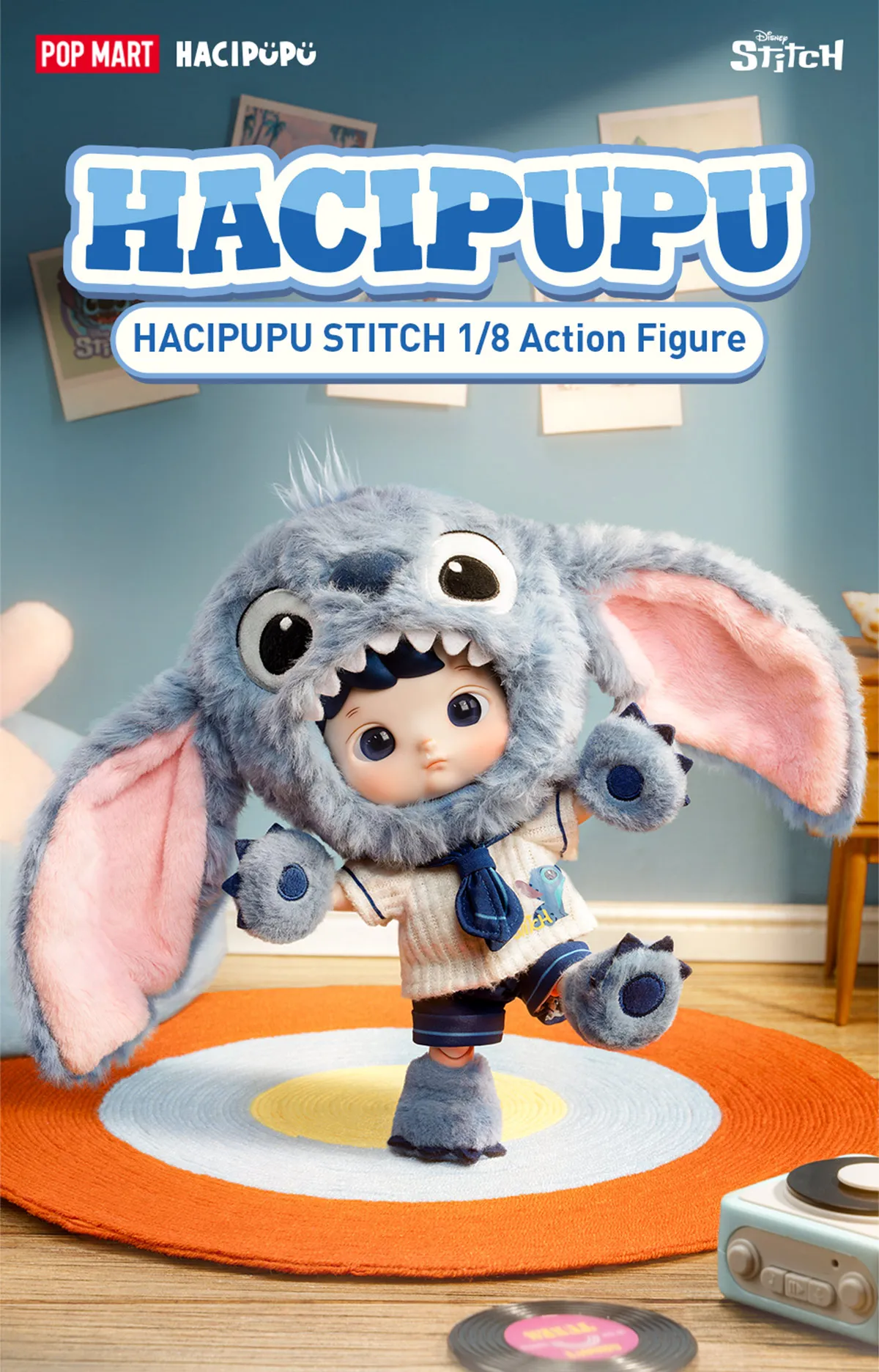 HACIPUPU STITCH 1/8 Action Figure - POP MART (Singapore)