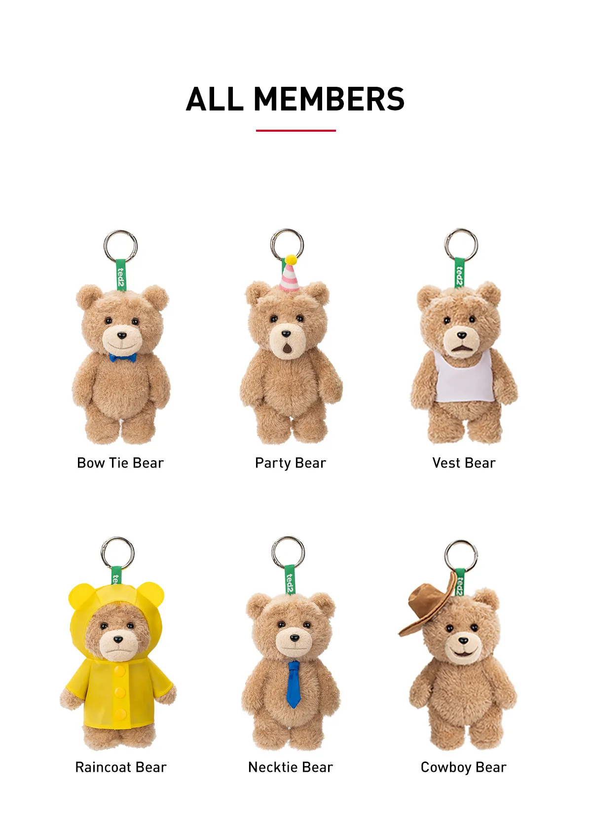 Ted2 Teddy Bear Action Plush Pendant - POP MART (Singapore)