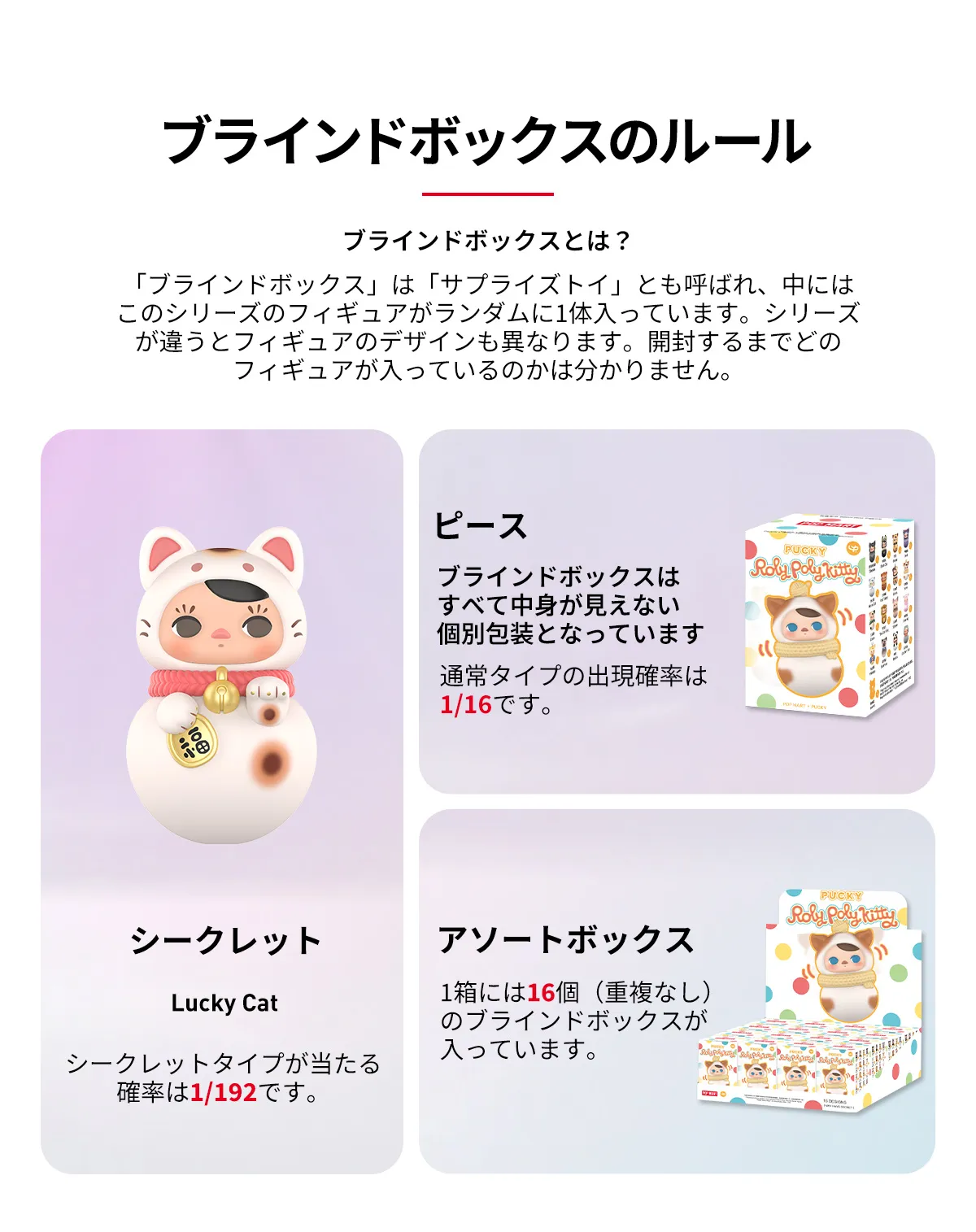 PUCKY Roly-Poly Kitty Series Figures - POP MART (Japan)