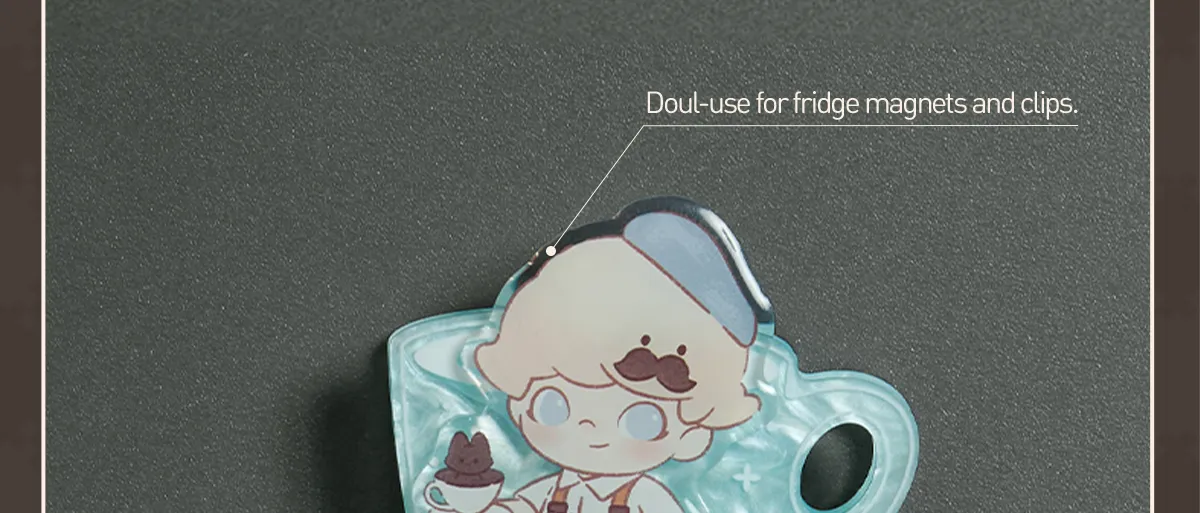 DIMOO Crush On Coffee Series-Acrylic Fridge Magnet Clip Blind Box - POP ...