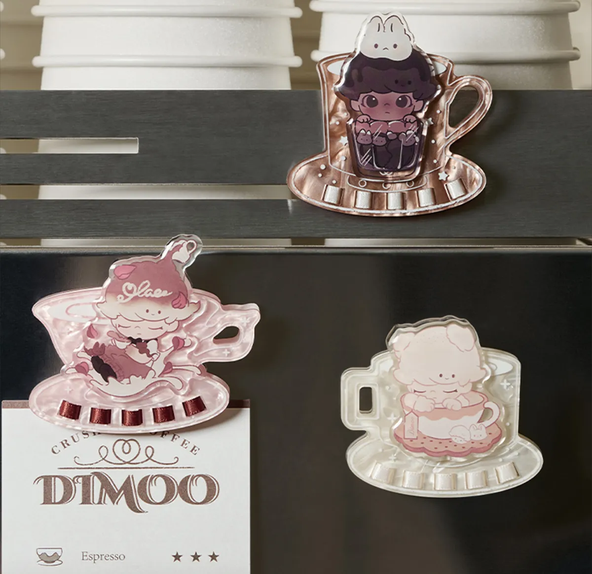 DIMOO Crush On Coffee Series-Acrylic Fridge Magnet Clip Blind Box - POP ...