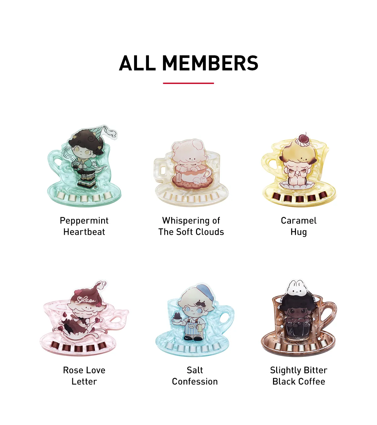 DIMOO Crush On Coffee Series-Acrylic Fridge Magnet Clip Blind Box - POP ...