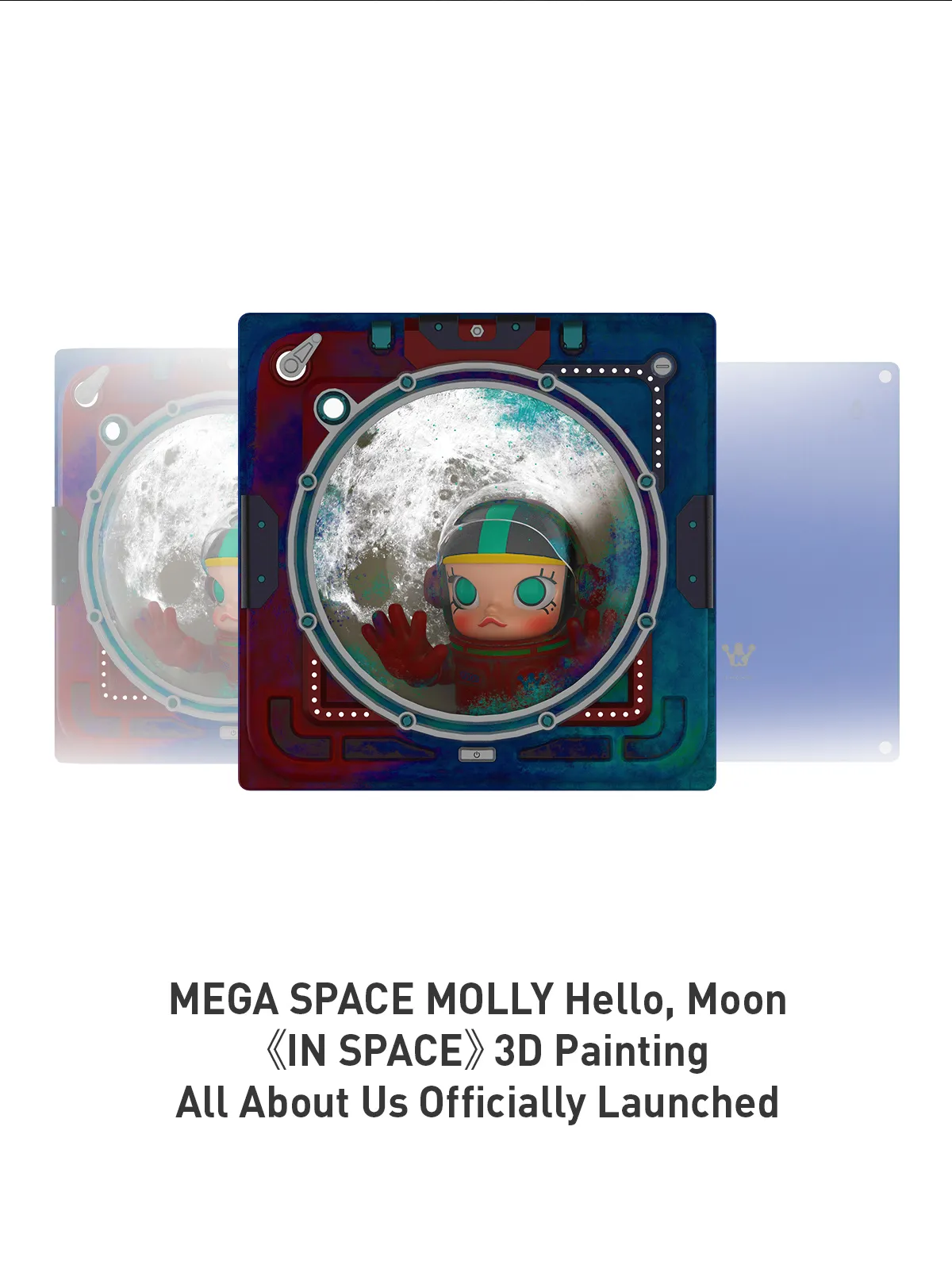 MEGA SPACE MOLLY Hello,Moon《IN SPACE》3D Painting - POP MART (Macao, China)