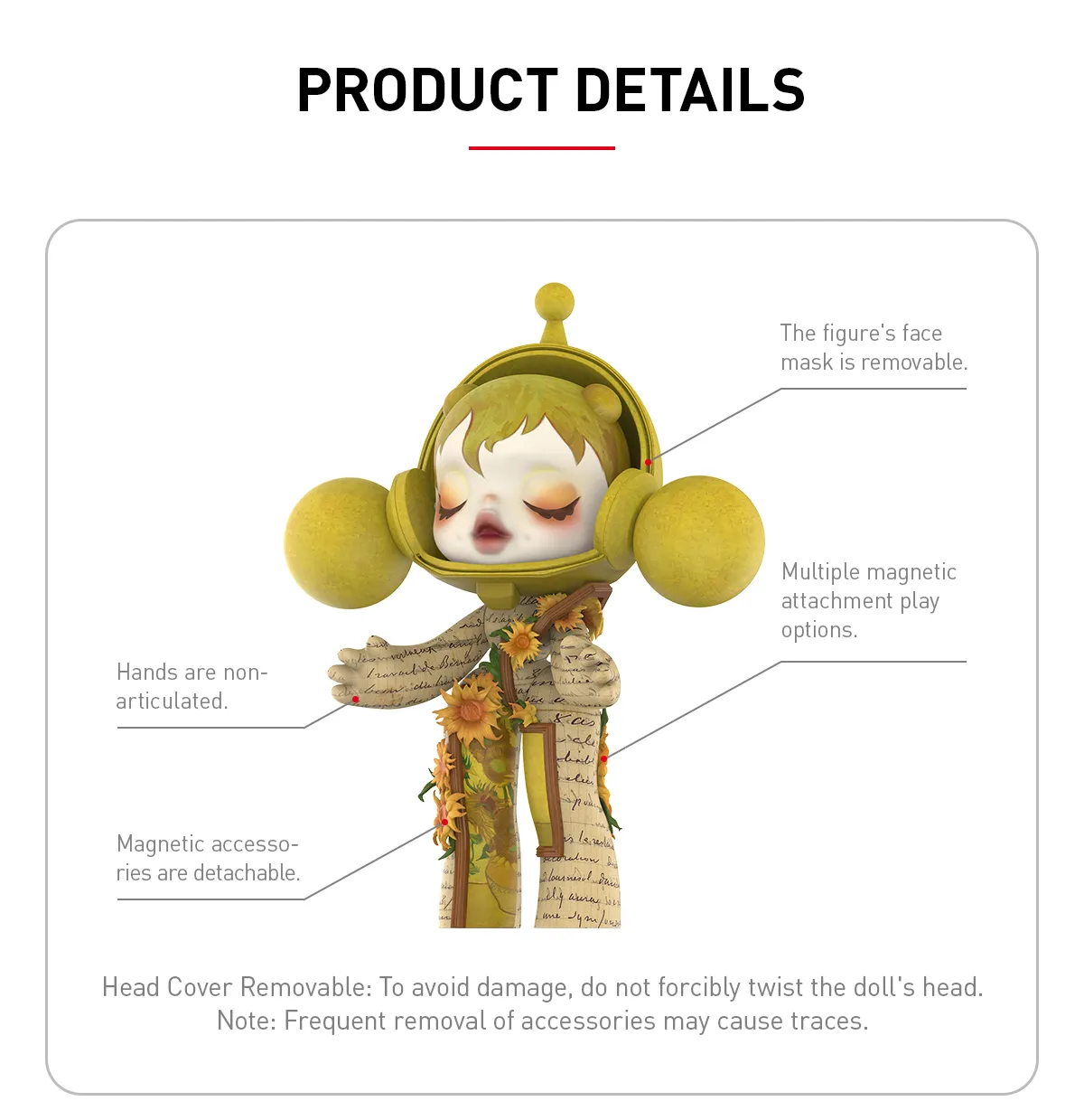 MEGA α SKULLPANDA 400% Van Gogh Museum Sunflowers - POP MART (South Korea)