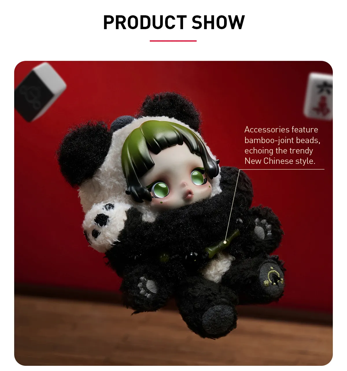 SKULLPANDA Lazy Panda Plush Doll Pendant - POP MART (Philippines)