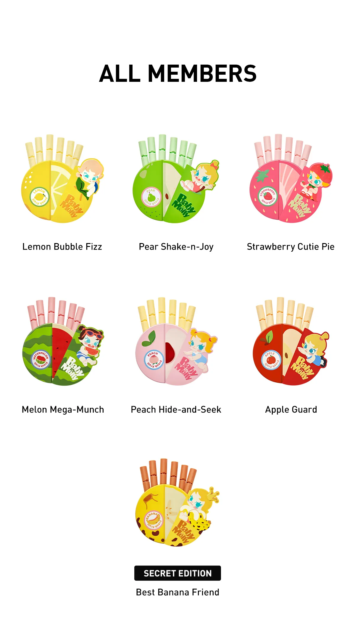 POP NOW:Baby Molly Fruity Aroma Series-Magnetic Sealing Clip Storage Box Set - POP MART (Singapore)