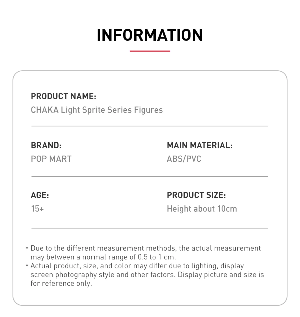 CHAKA Light Sprite Series Figures - POP MART (Malaysia)