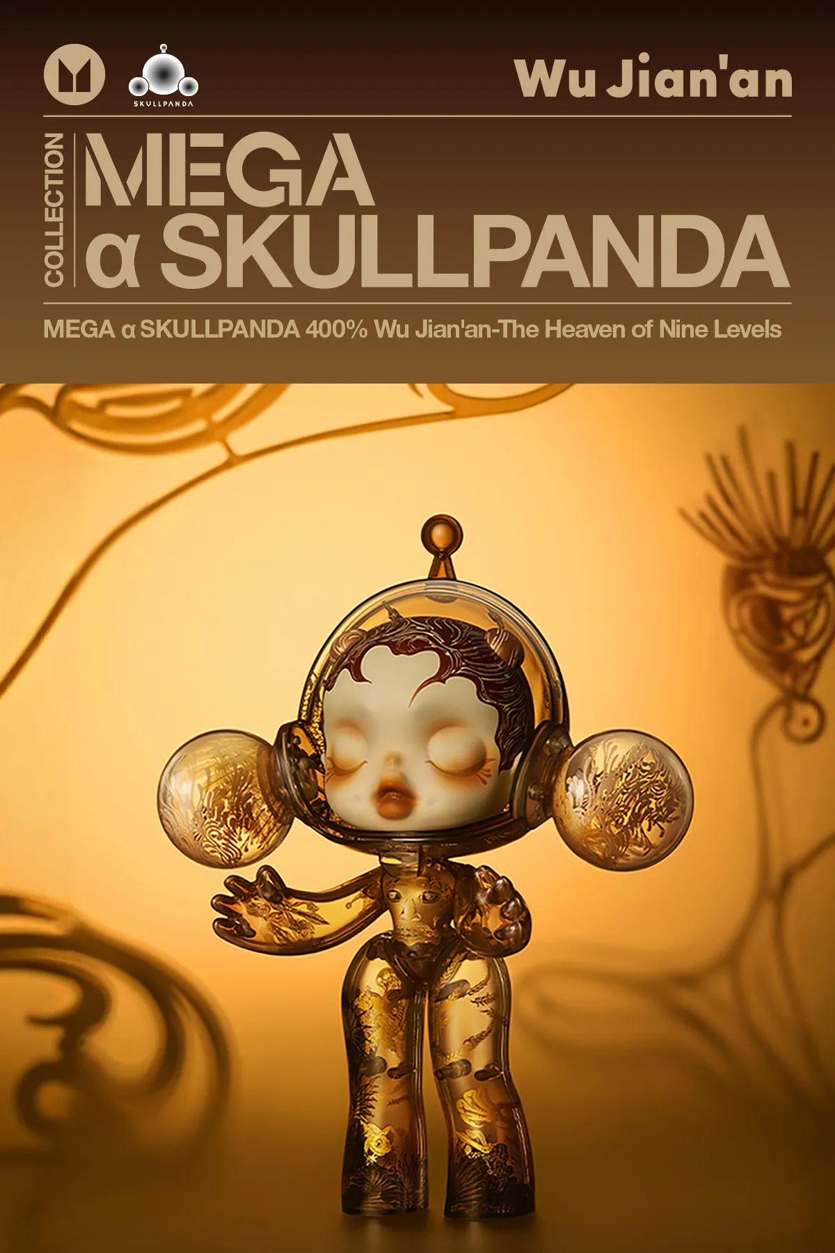 MEGA α SKULLPANDA 400% Wu Jian’an-The Heaven of Nine Levels - POP MART ...