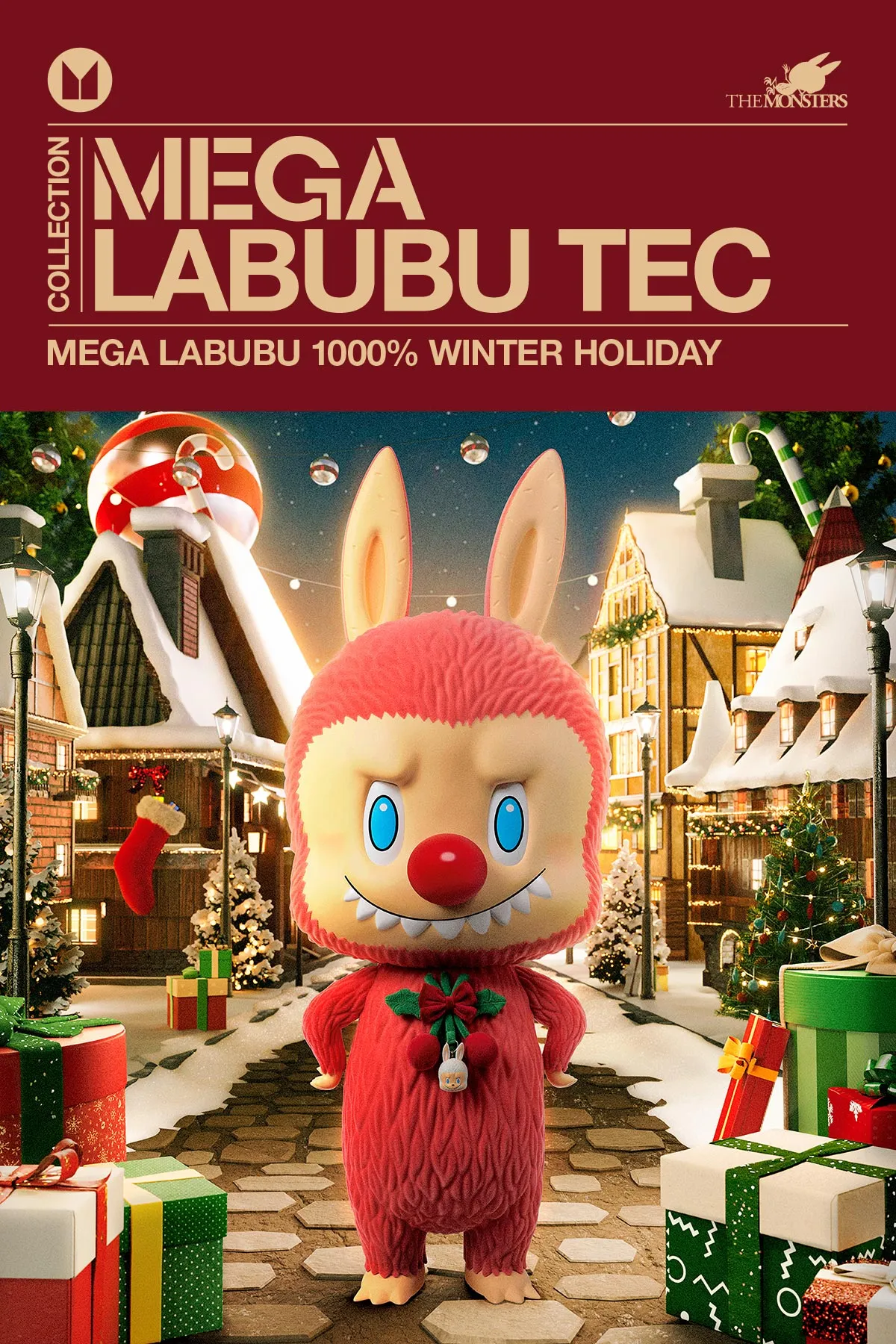 MEGA LABUBU TEC 1000% Winter Holiday - POP MART (Australia)