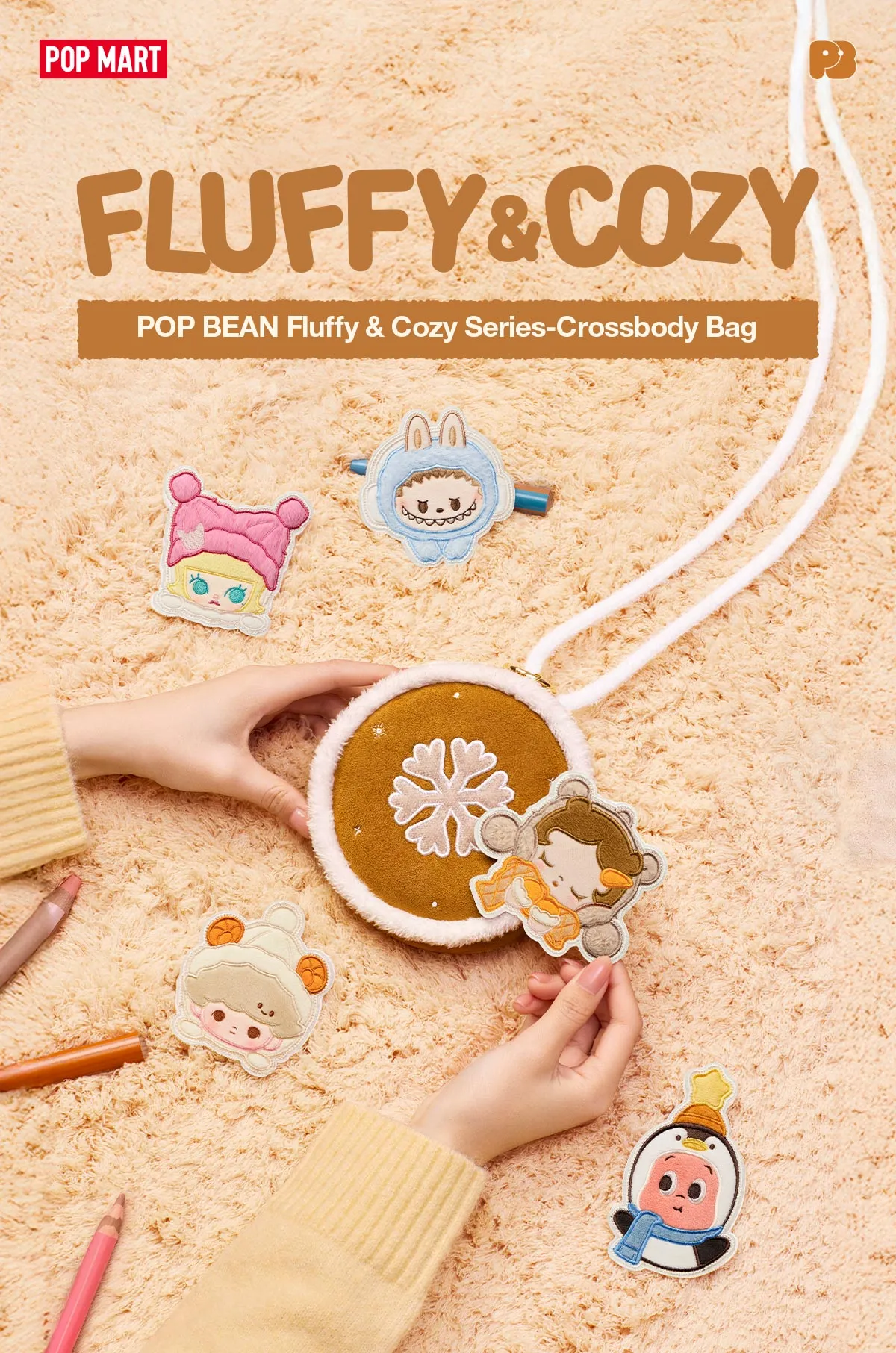 POP BEAN Fluffy & Cozy Series-Crossbody Bag - POP MART (Czech Republic)
