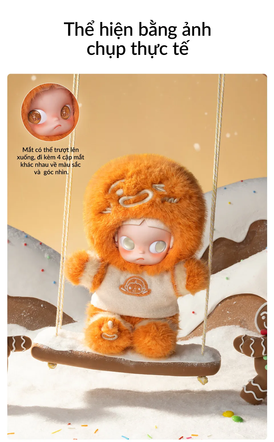 Đồ chơi mô hình nv Zsiga Gingerbread Man 1/8 Action Figure - POP MART ...