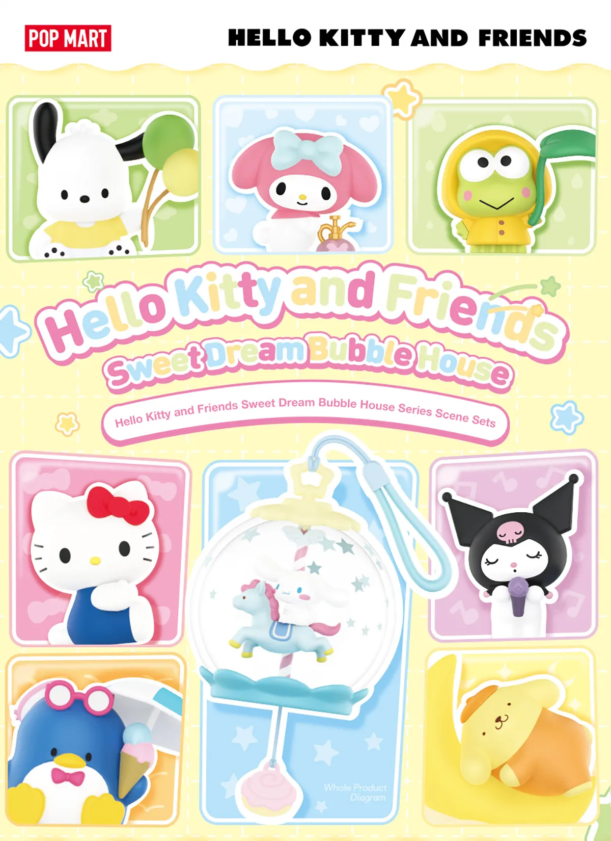 Sanrio characters Sweet Dream Bubble House Series Scene Sets - POP MART ...