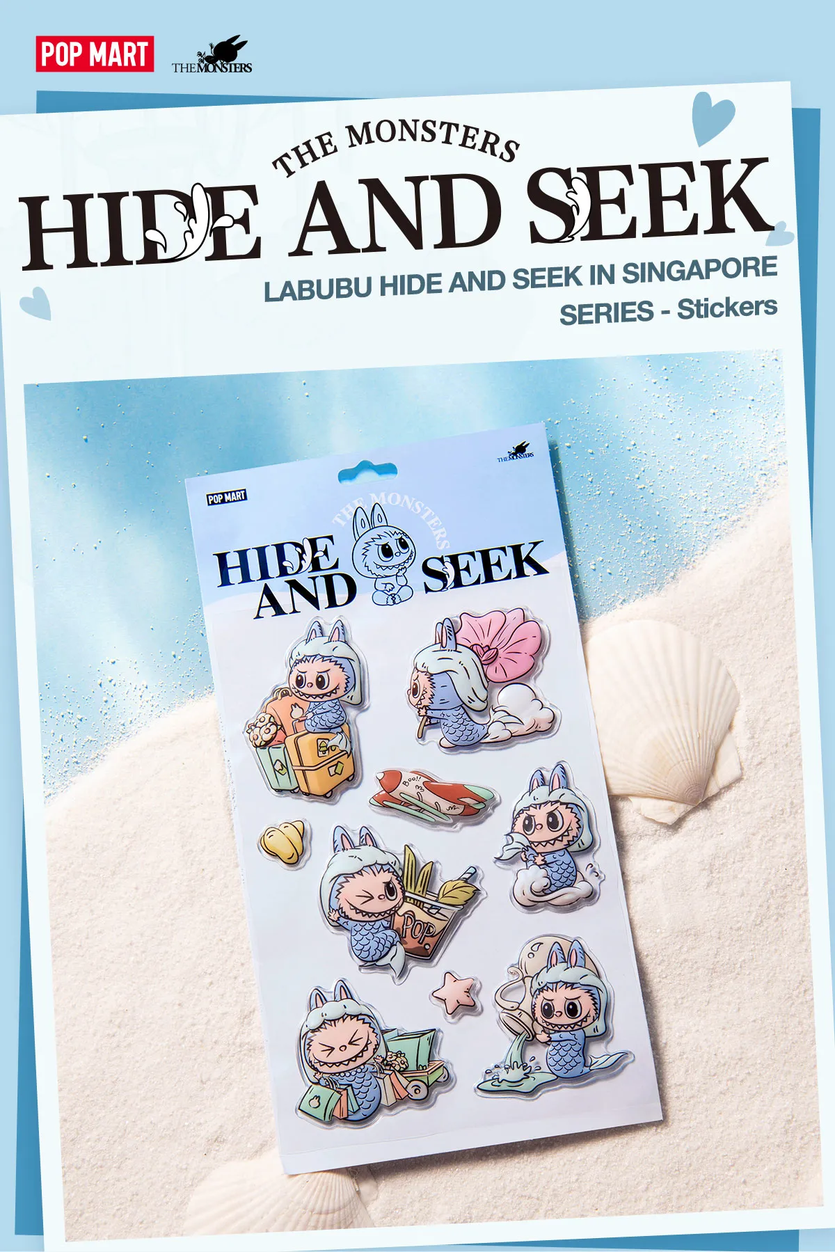LABUBU HIDE AND SEEK IN SINGAPORE SERIES-Stickers - POP MART (Singapore)