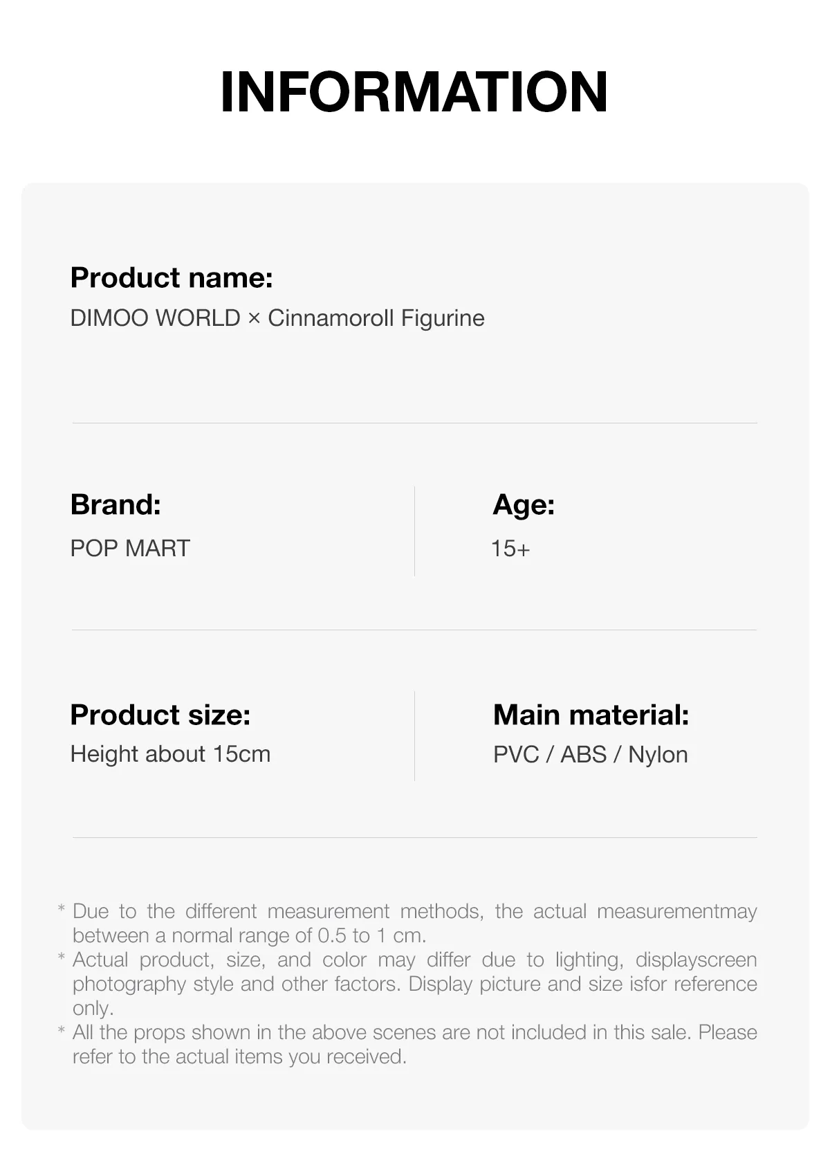 DIMOO WORLD × Cinnamoroll figurine - POP MART (Australia)