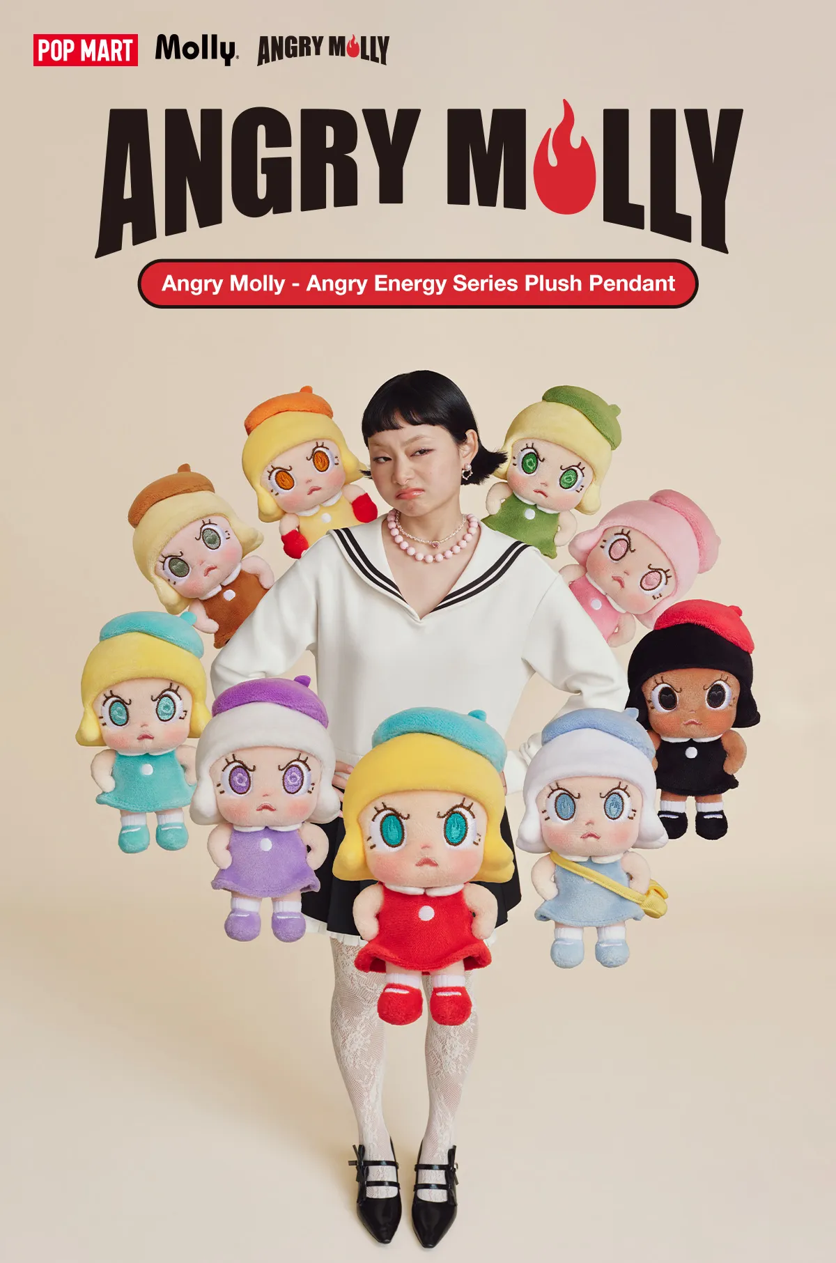 Angry Molly - Angry Energy Series Plush Pendant - POP MART (Singapore)