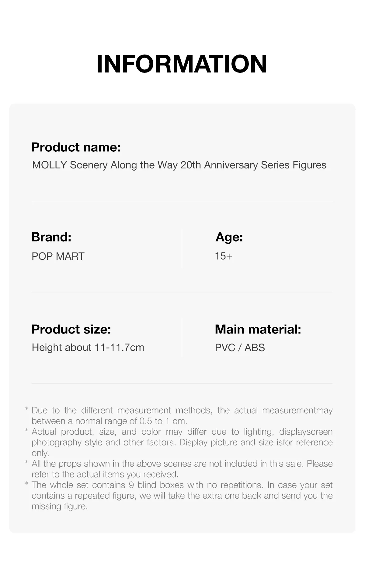 MOLLY Scenery Along the Way 20th Anniversary Series Figures - POP MART ...