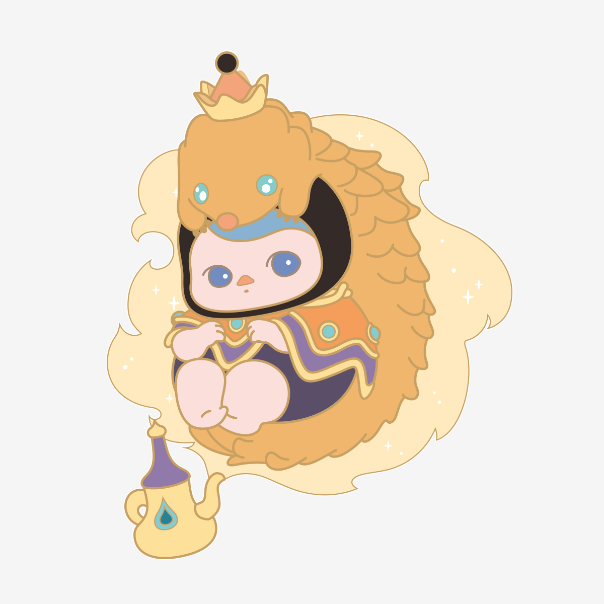 PUCKY Animals' Tea Party Series-badge - POP MART (South Korea)