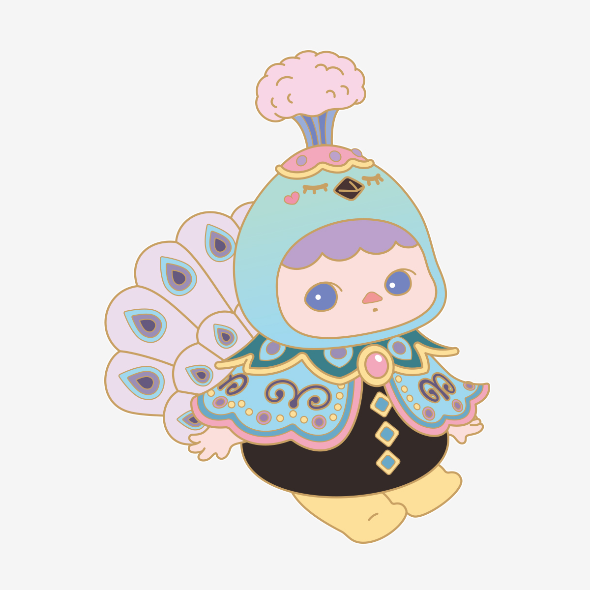 PUCKY Animals' Tea Party Series-badge - POP MART (South Korea)